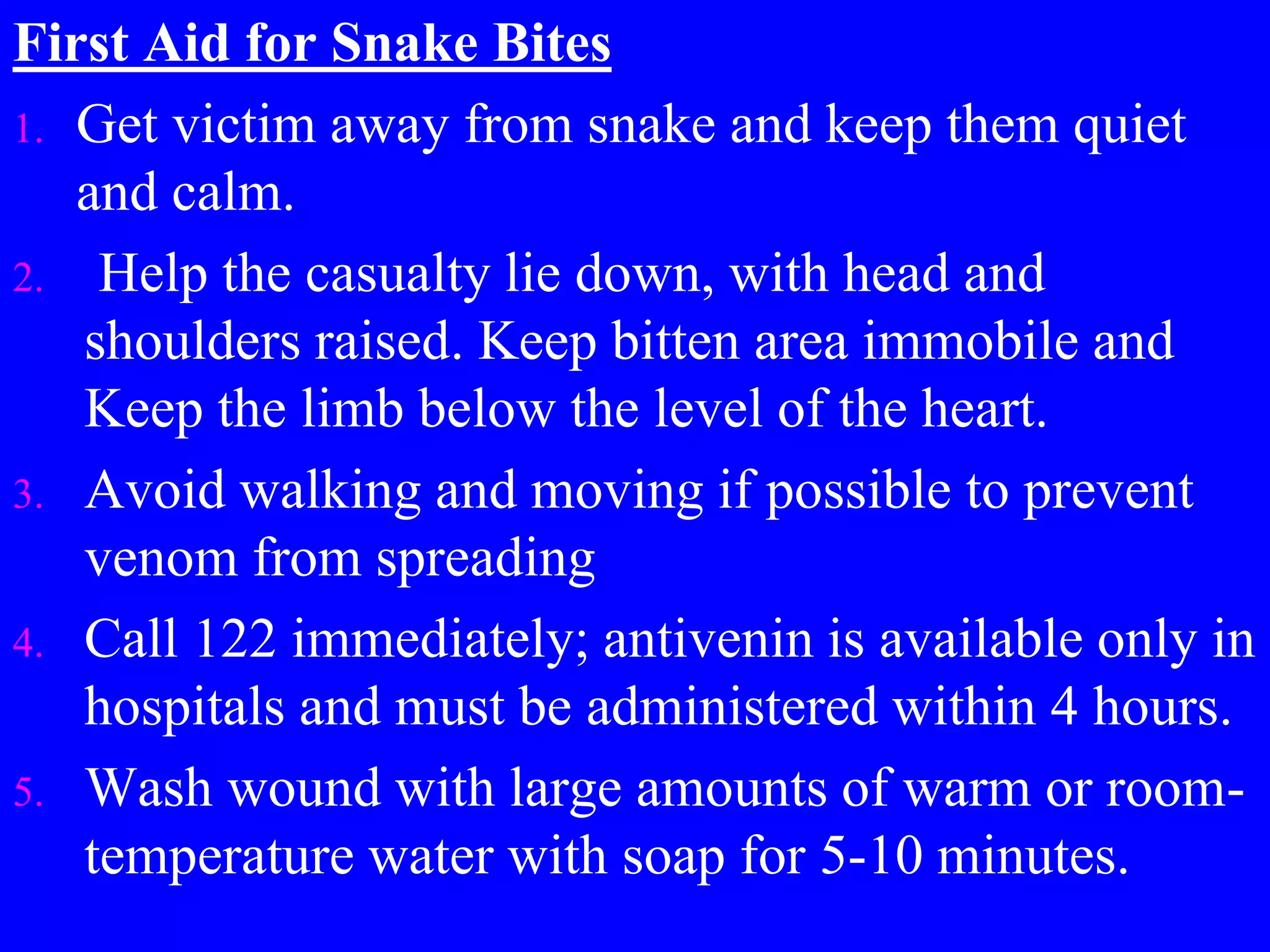 First Aid for Sting and bites | PPT