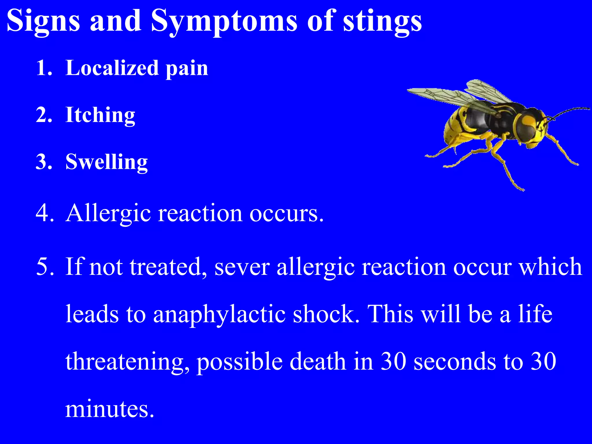 First Aid for Sting and bites | PPT