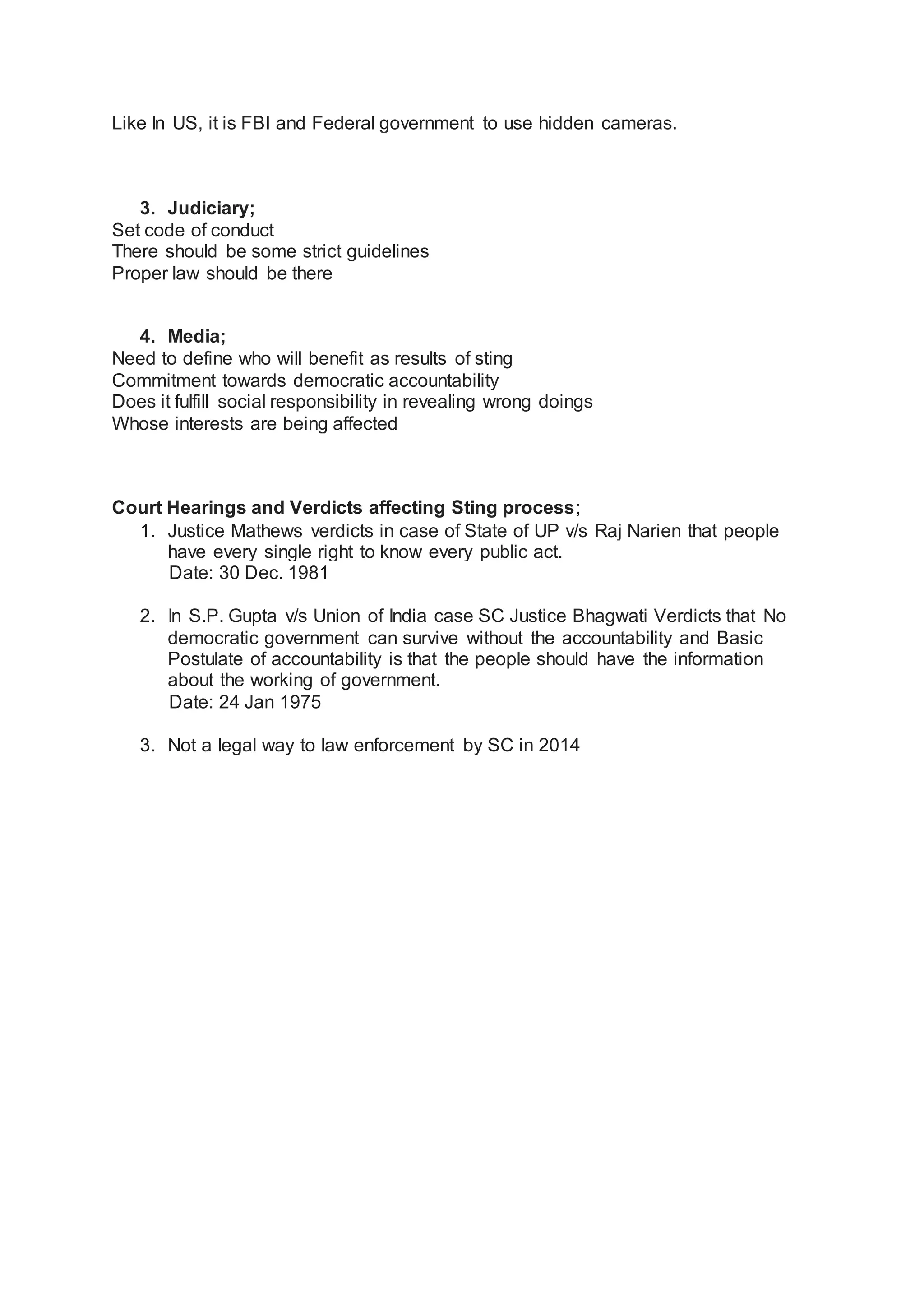 Sting Operation and what is Investigation | DOCX
