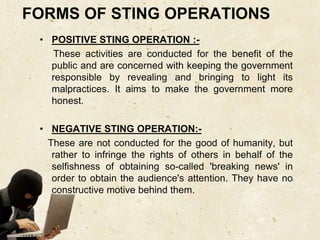 Sting operation as evidence in india | PPT