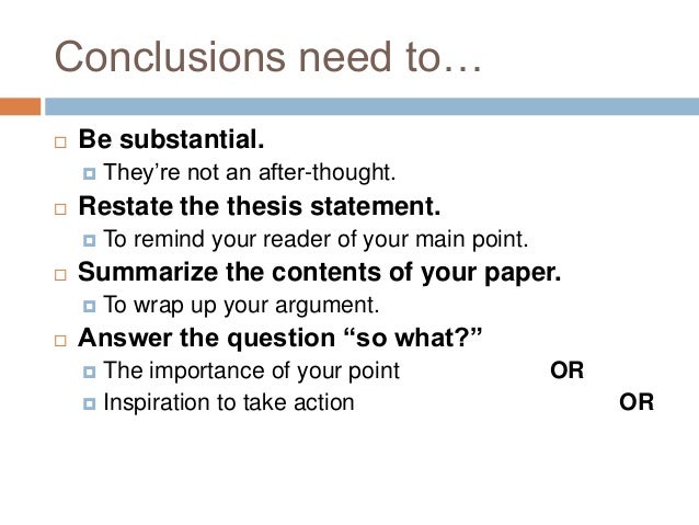 Introductions & Conclusions