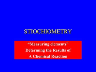 Stoichiometry | PPT