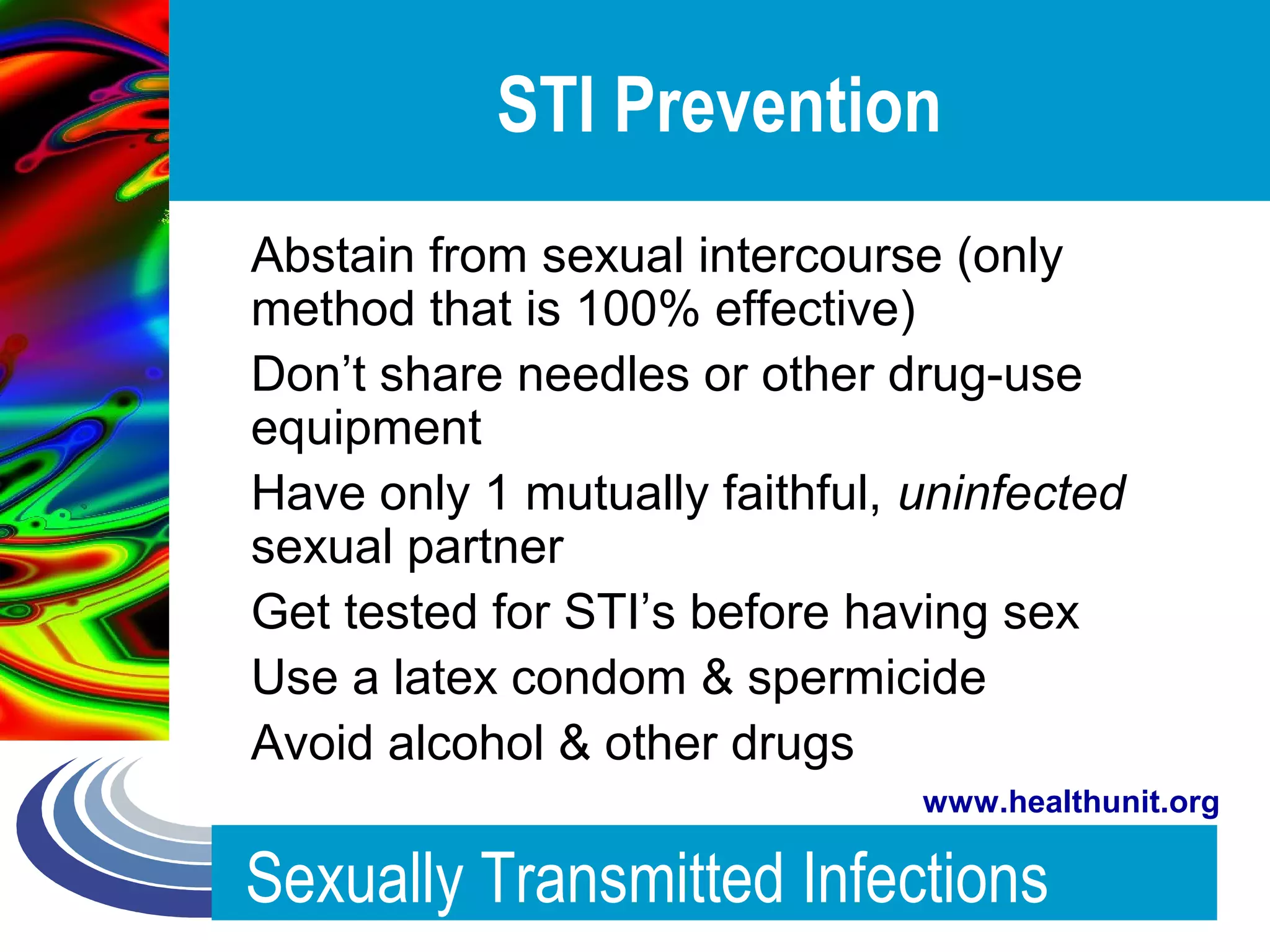 STI power point presentation | PPT