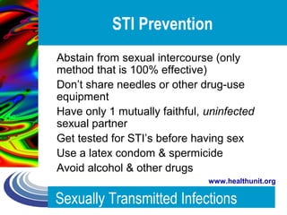 STI power point presentation | PPT