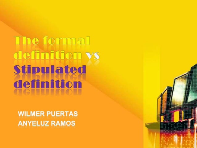 Stipulated definition | PPT