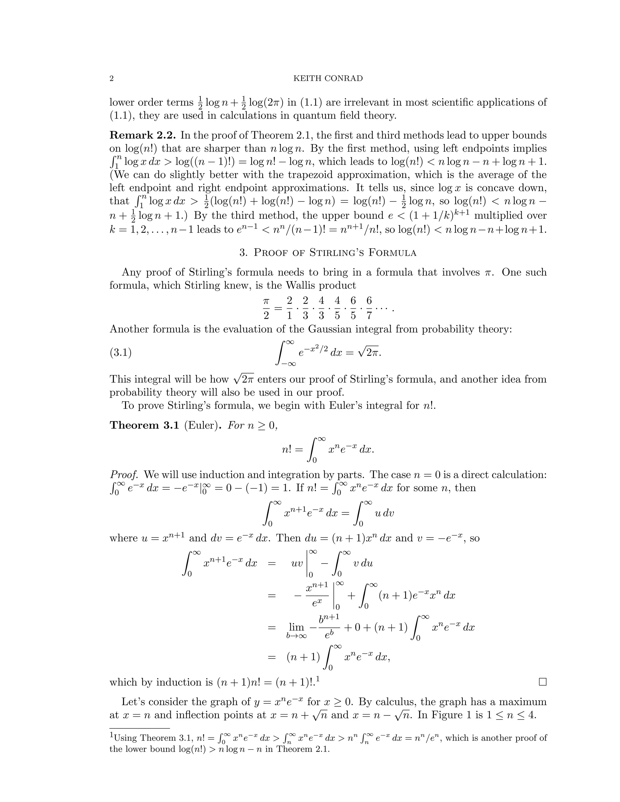 Stirling theorem | PDF