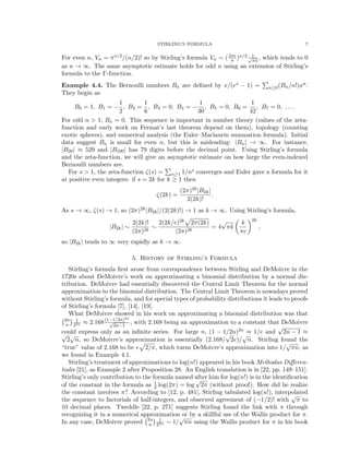 Stirling theorem | PDF