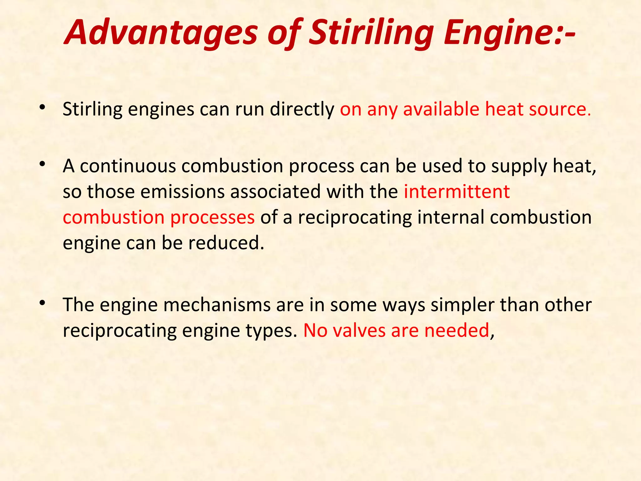 Stirling and erricsin cycle | PPT