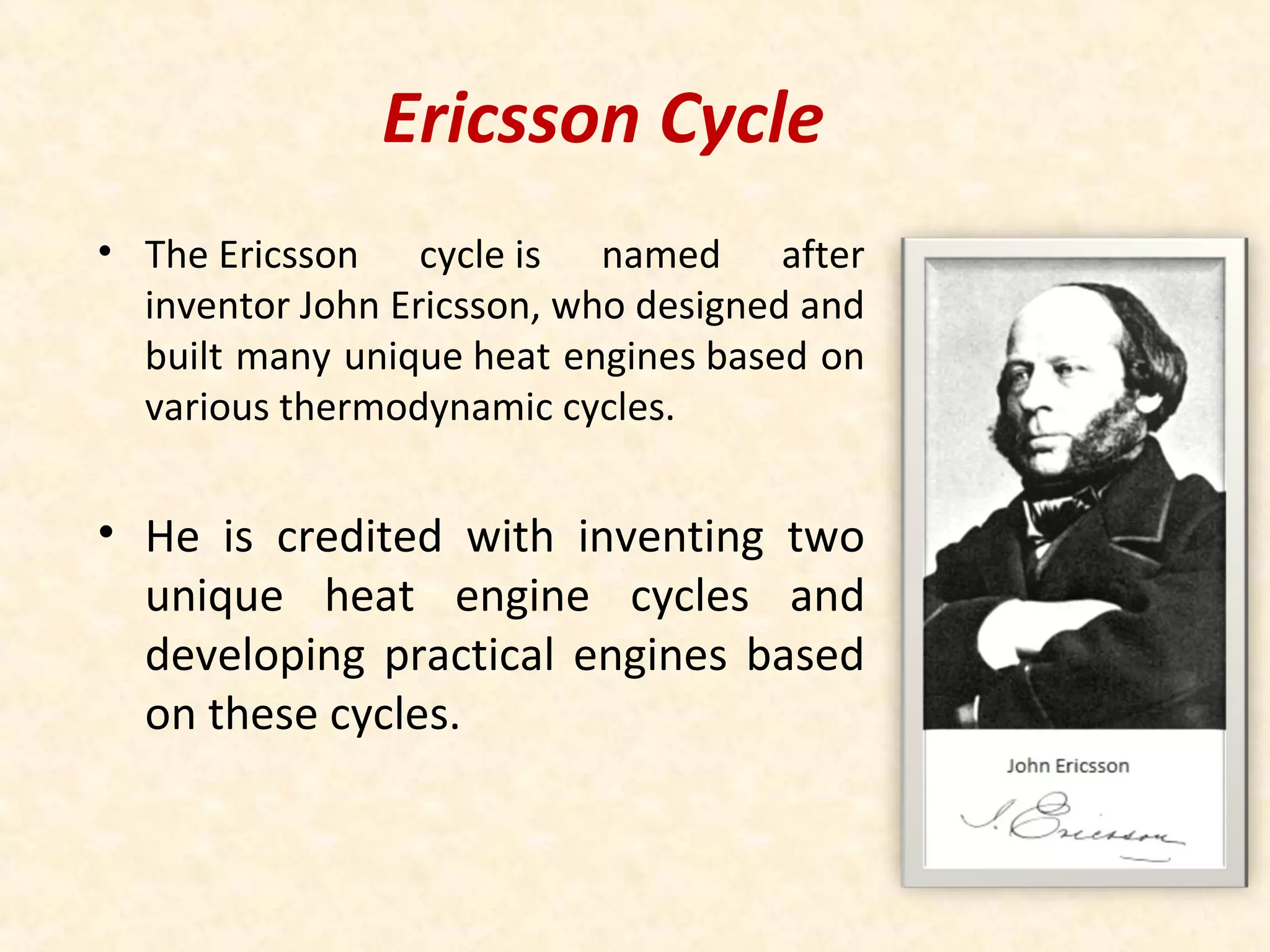 Stirling and erricsin cycle | PPT