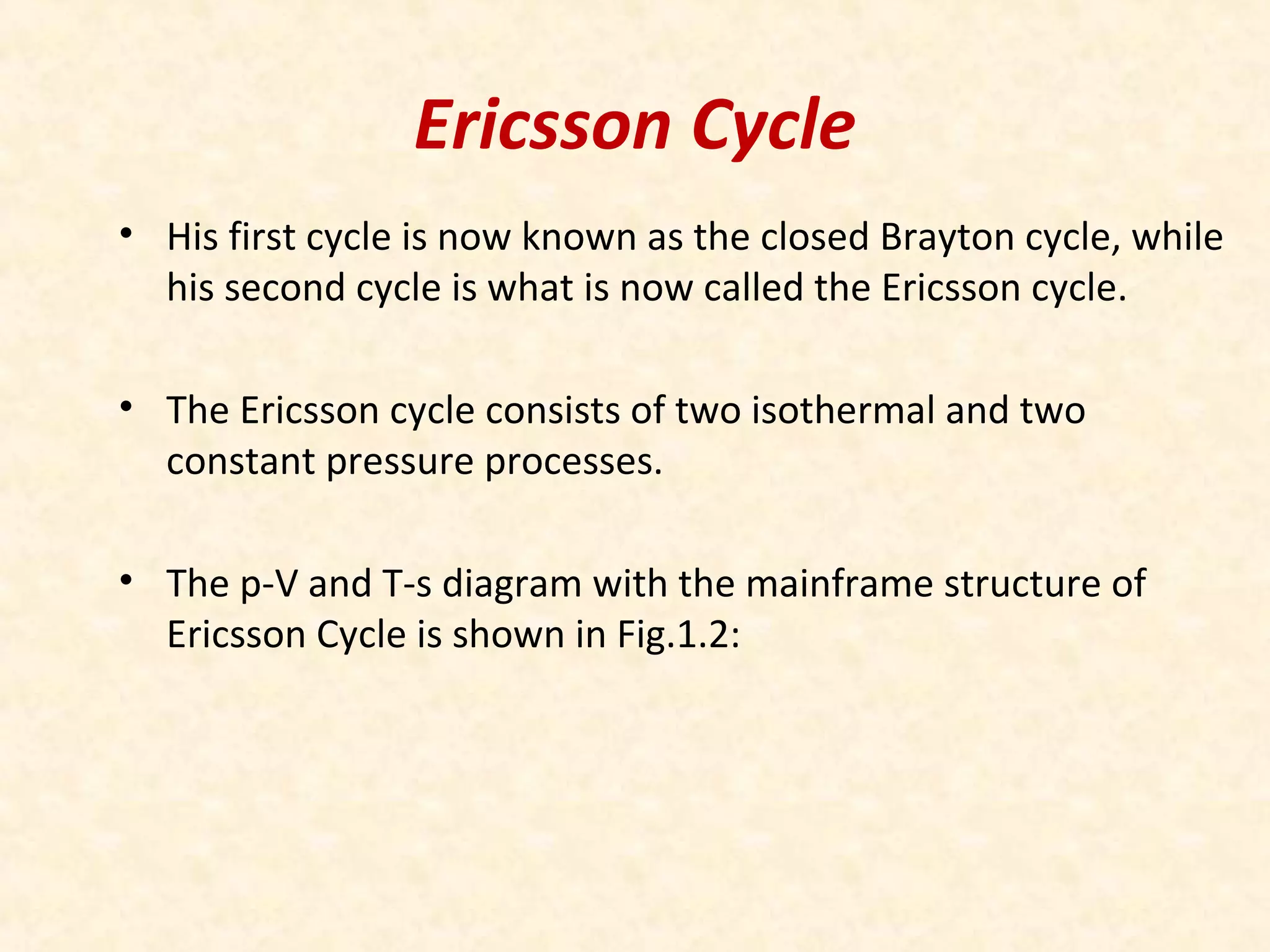 Stirling and erricsin cycle | PPT