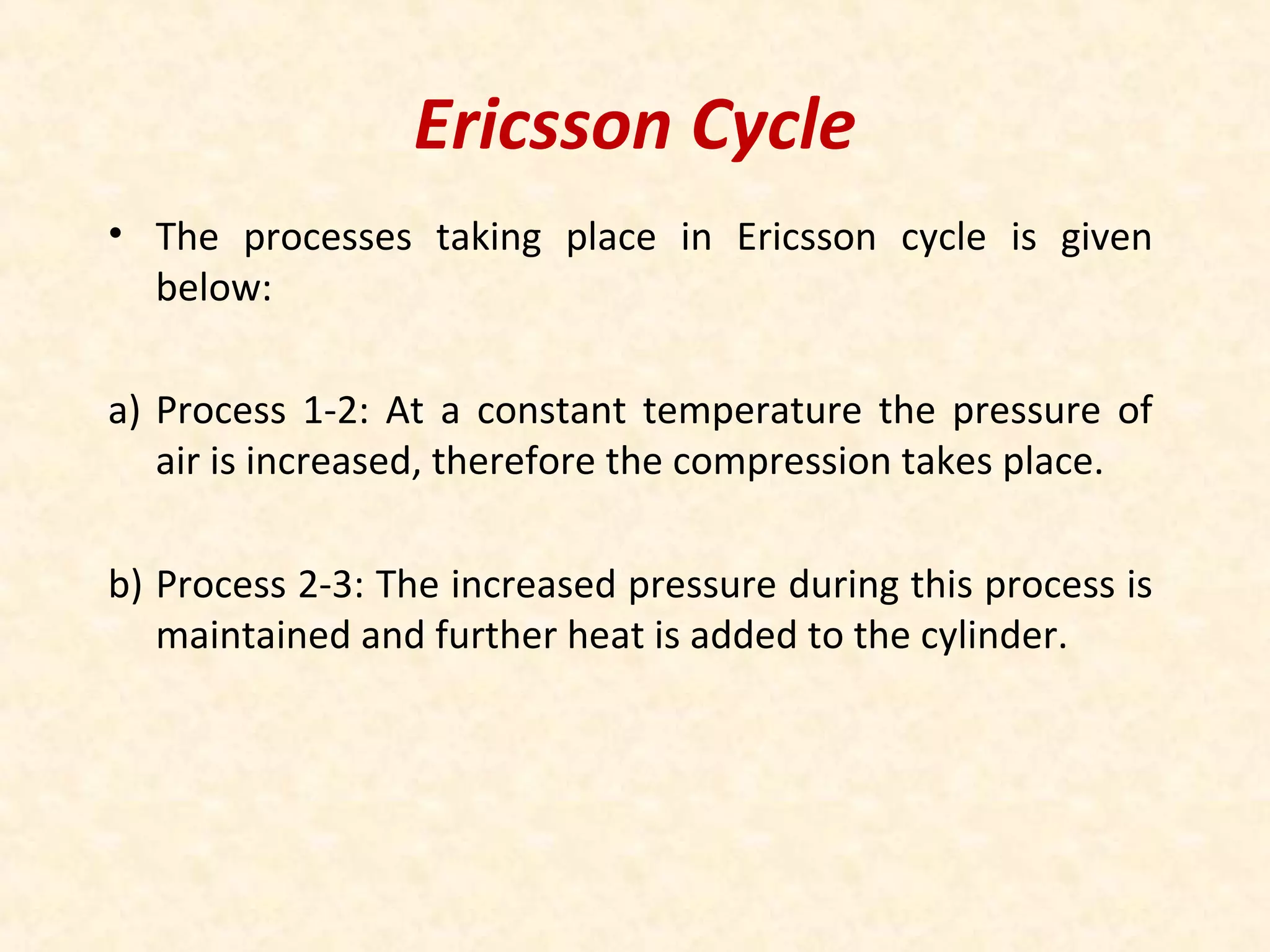 Stirling and erricsin cycle | PPT