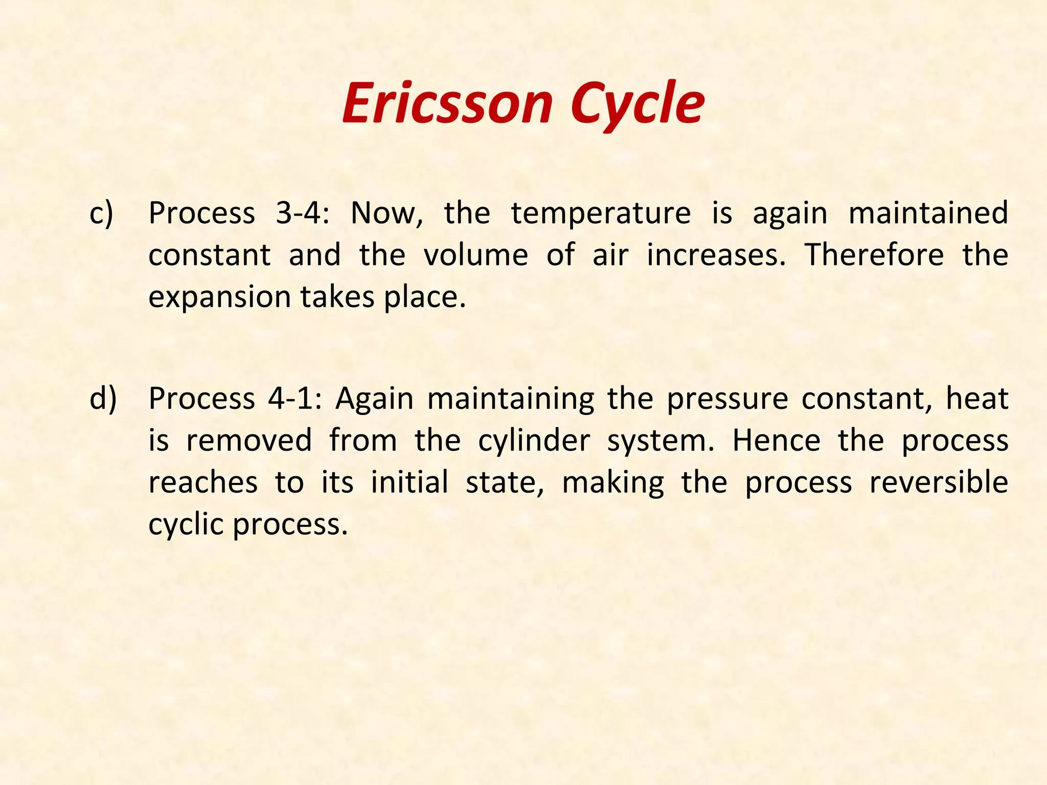 Stirling and erricsin cycle | PPT