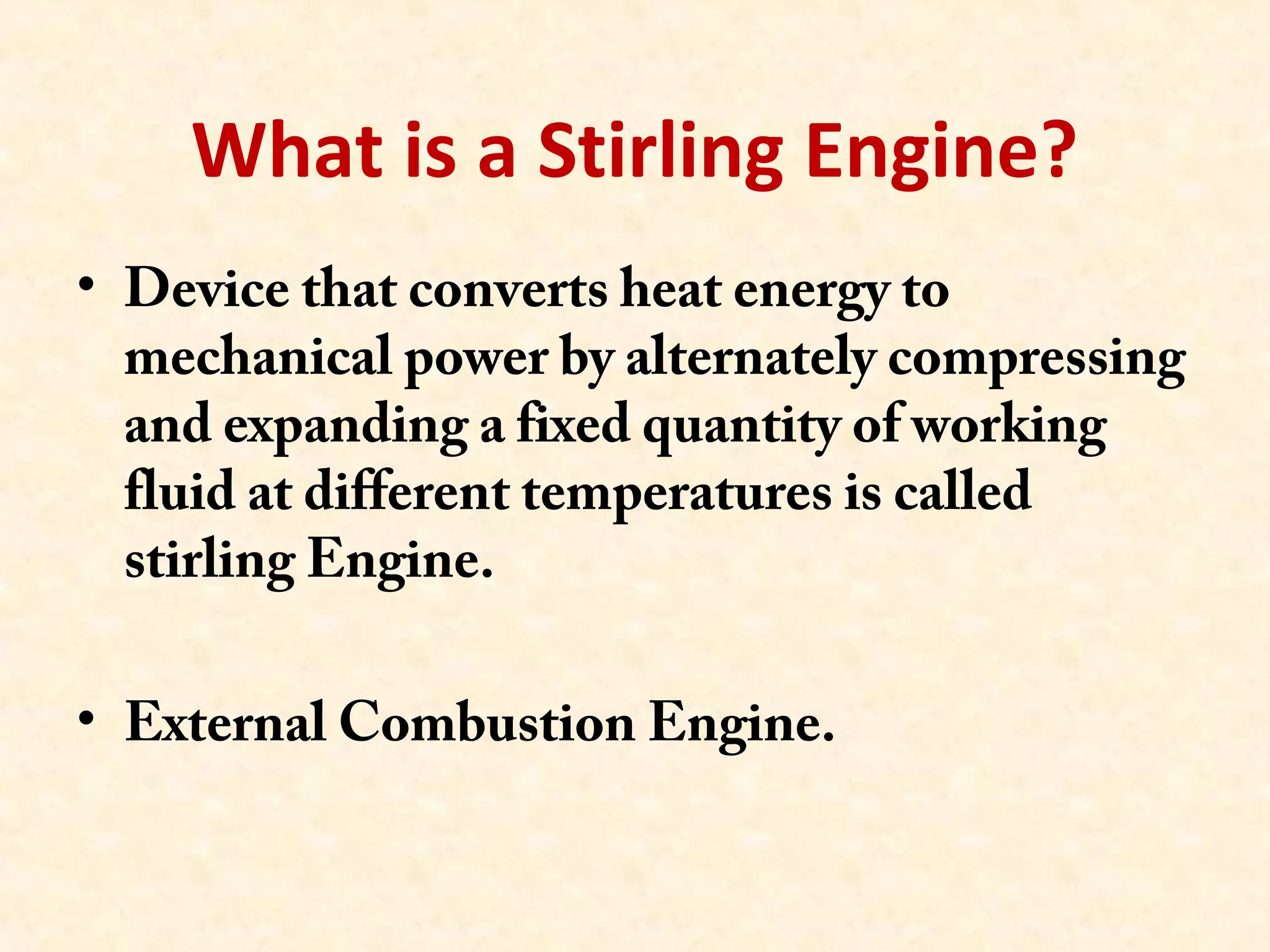 Stirling and erricsin cycle | PPT