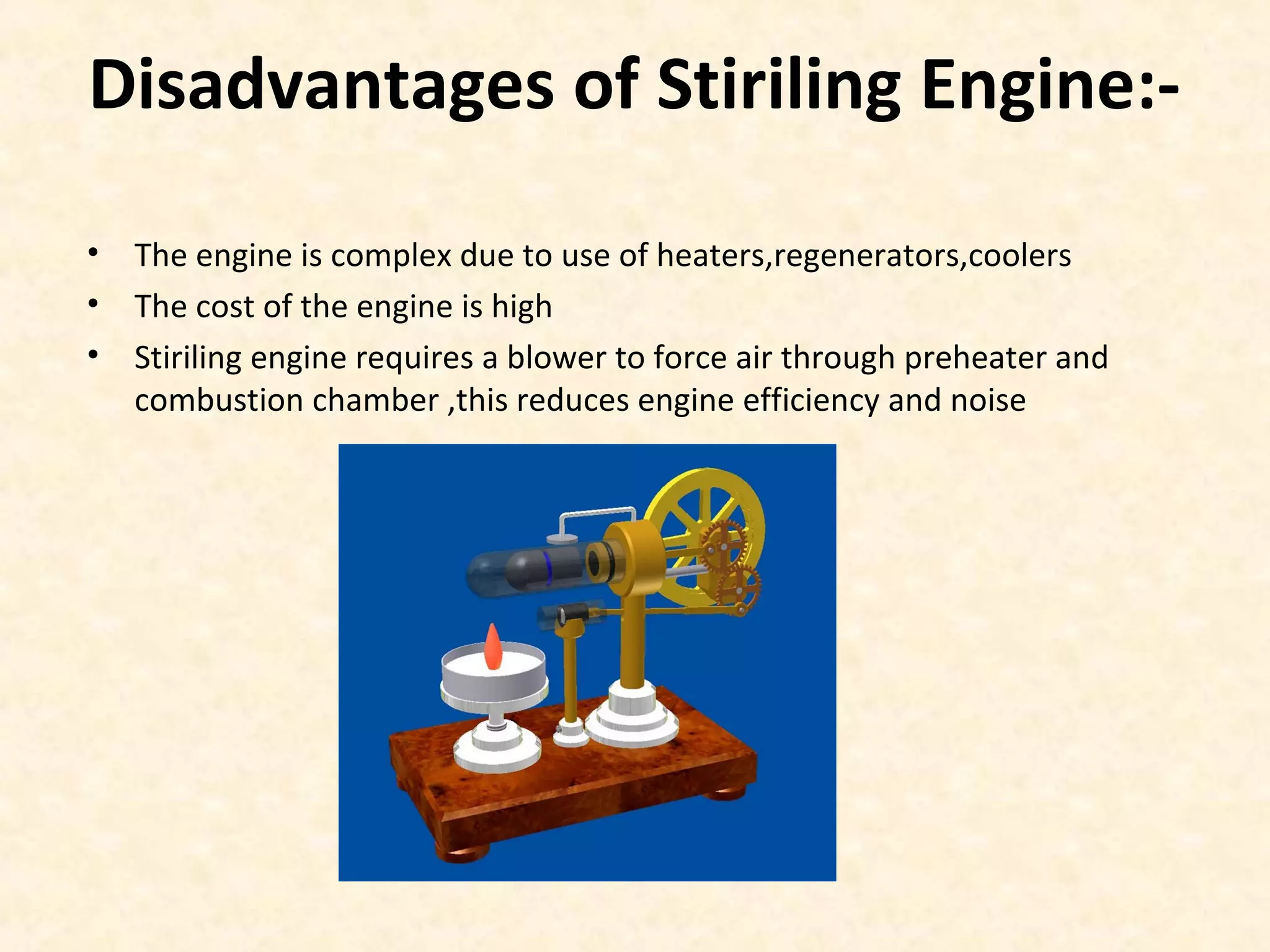 Stirling cycle & its applications | PPT