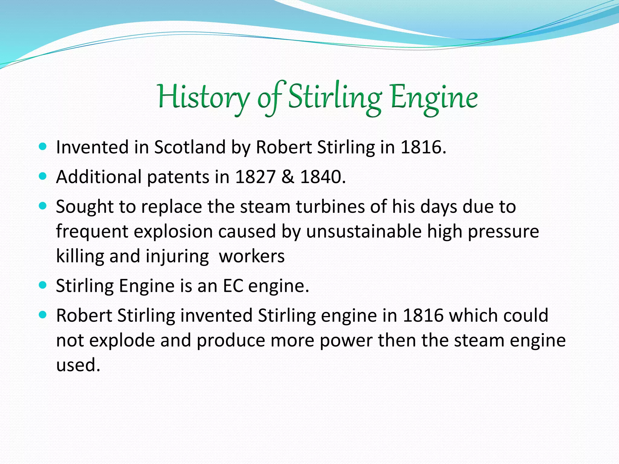 Stirling engine | PPTX | Physics | Science