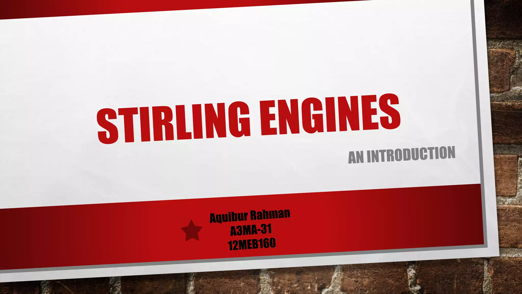 Stirling engines | PPTX