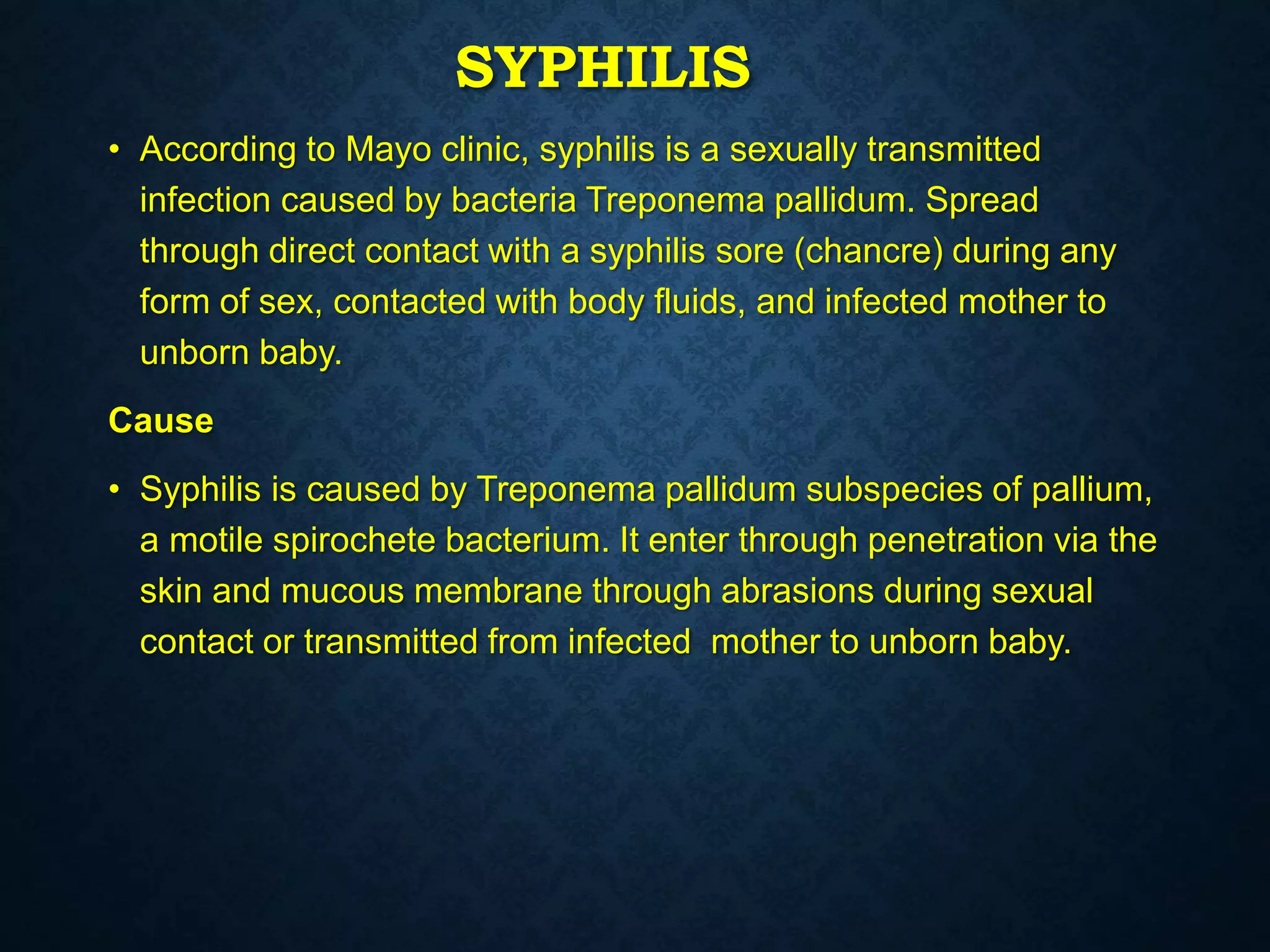 STIs-Genital Ulcer Syndrome presentation. | PPTX
