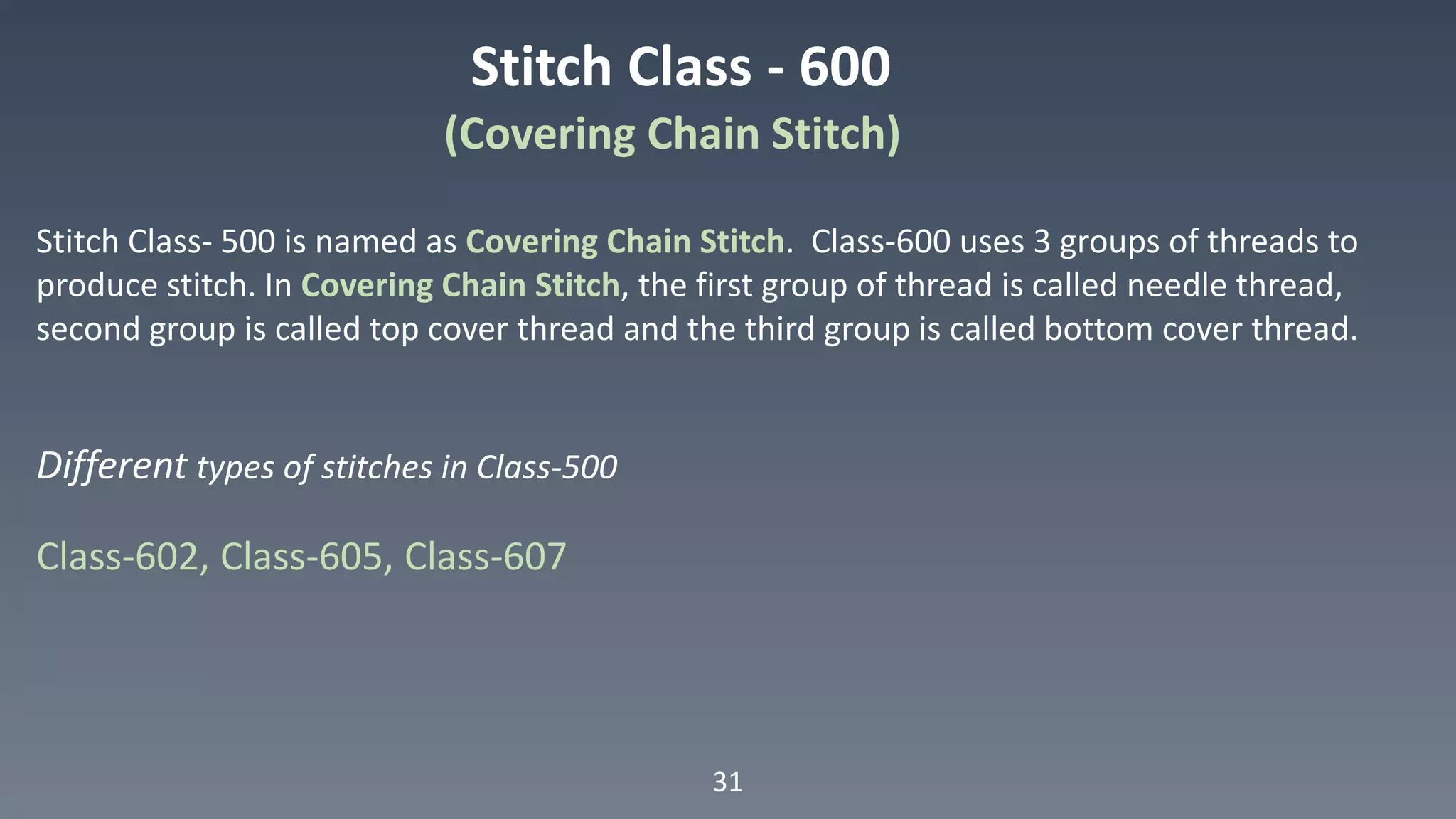 Textile & garments (2) -Different types of Stitches | PPTX