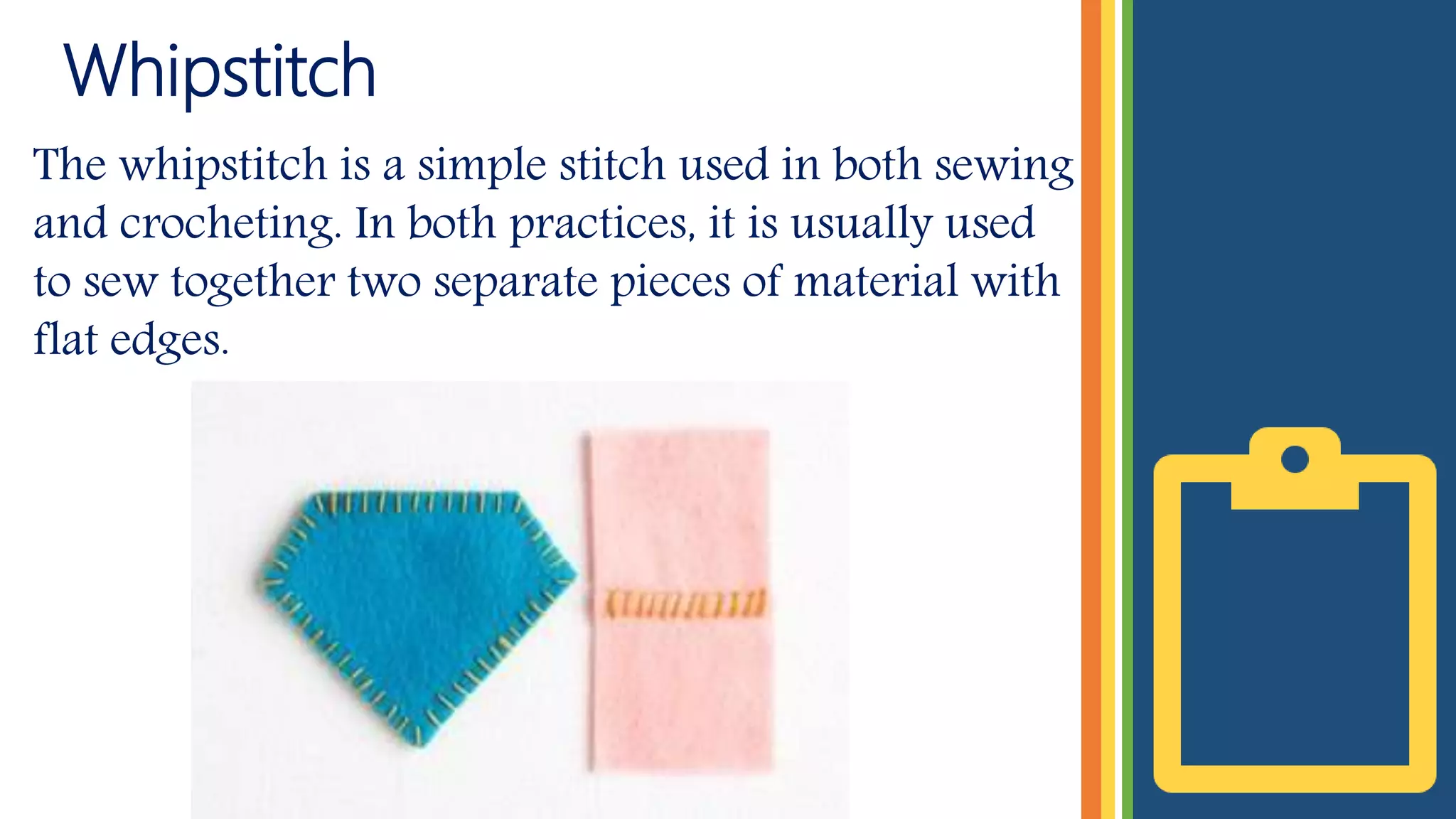 EPP- Basic Stitches | PPTX