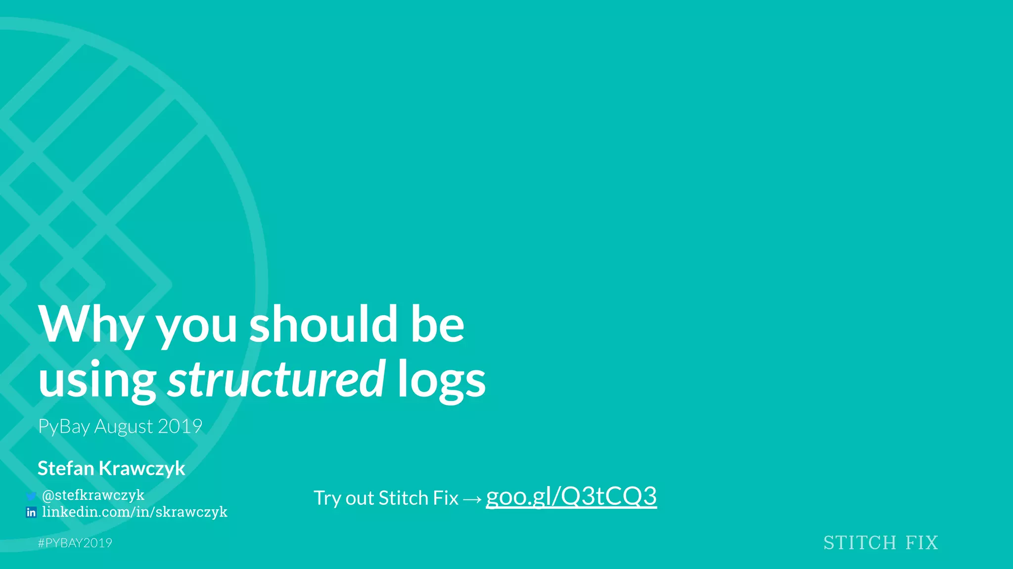 Why you should be using structured logs | PPT