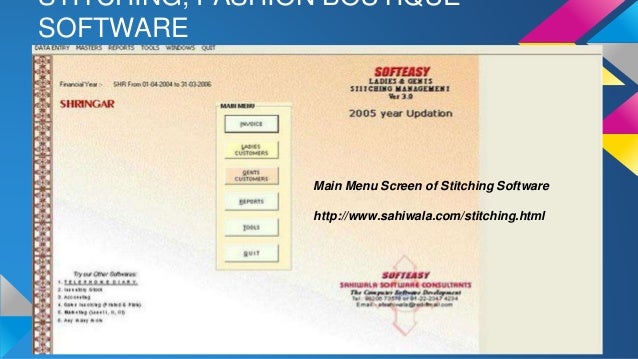 Stitching Garment Boutique Software