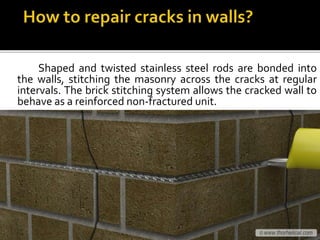 Stitching of wall corners and use of tie rods | PPTX