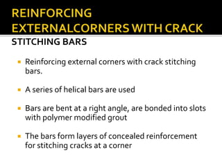 Stitching of wall corners and use of tie rods | PPTX