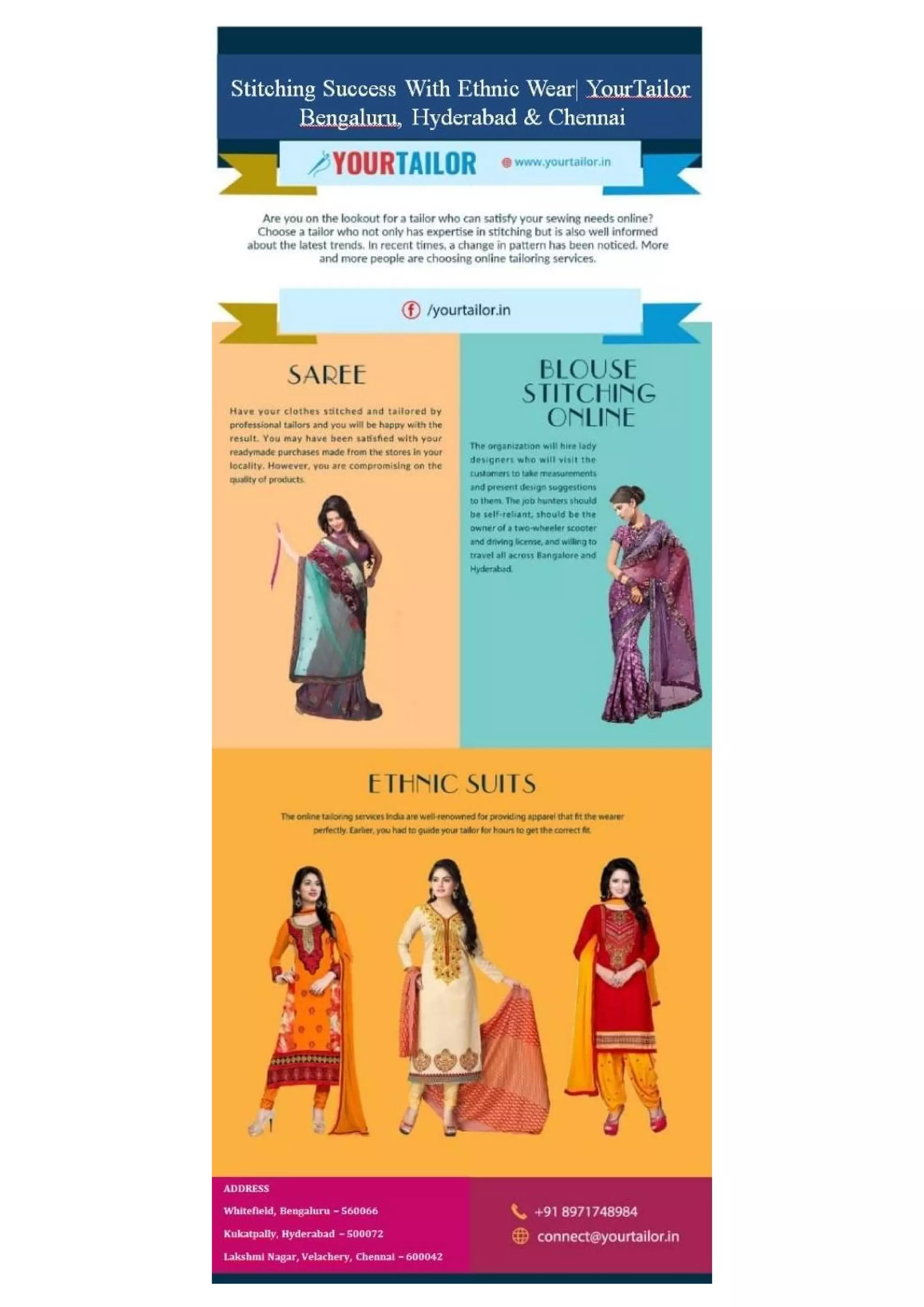 Stitching success with ethnic wear your tailor bengaluru, hyderabad ...