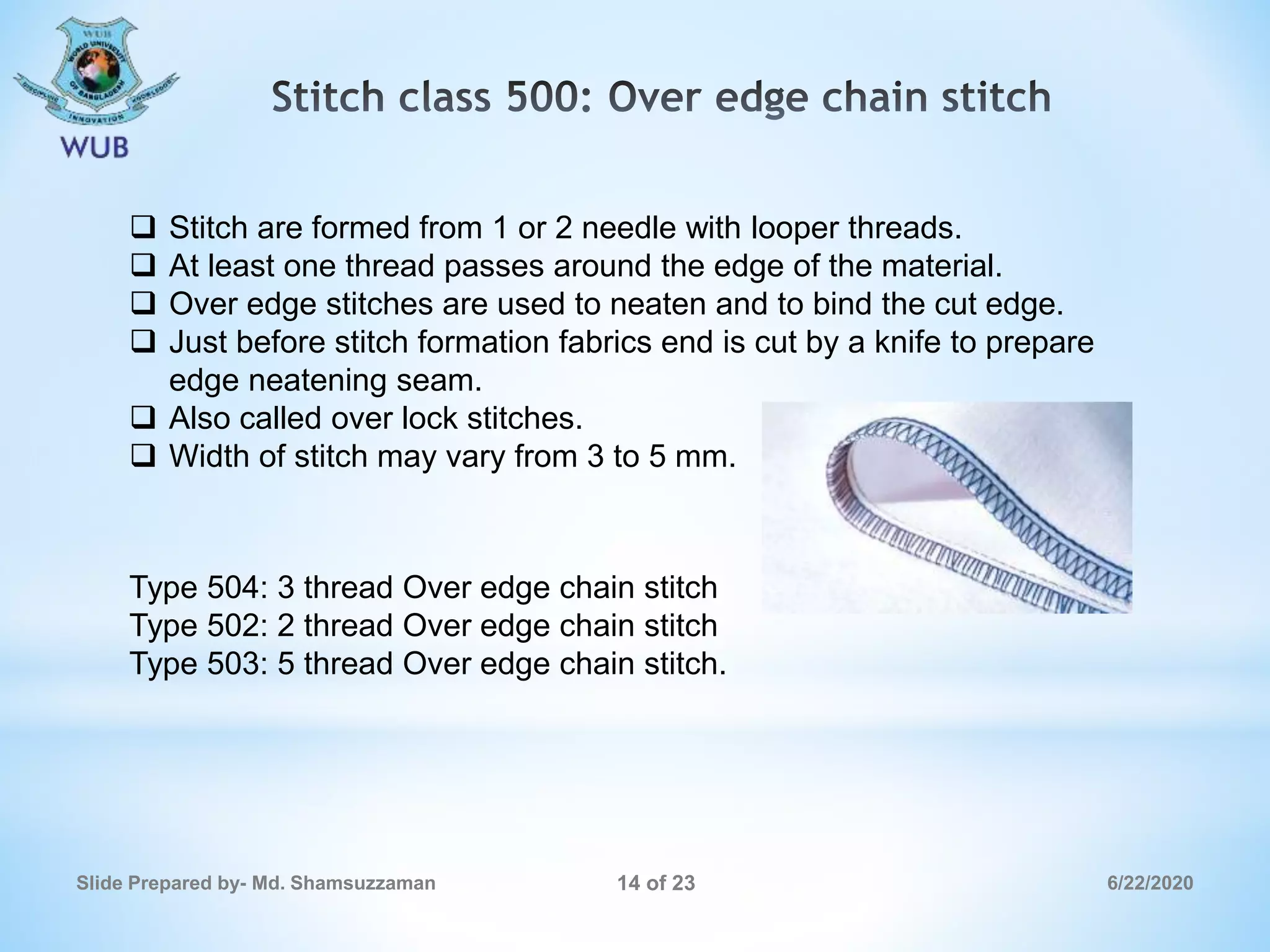 Stitch and it's classification (part 1) | PPTX