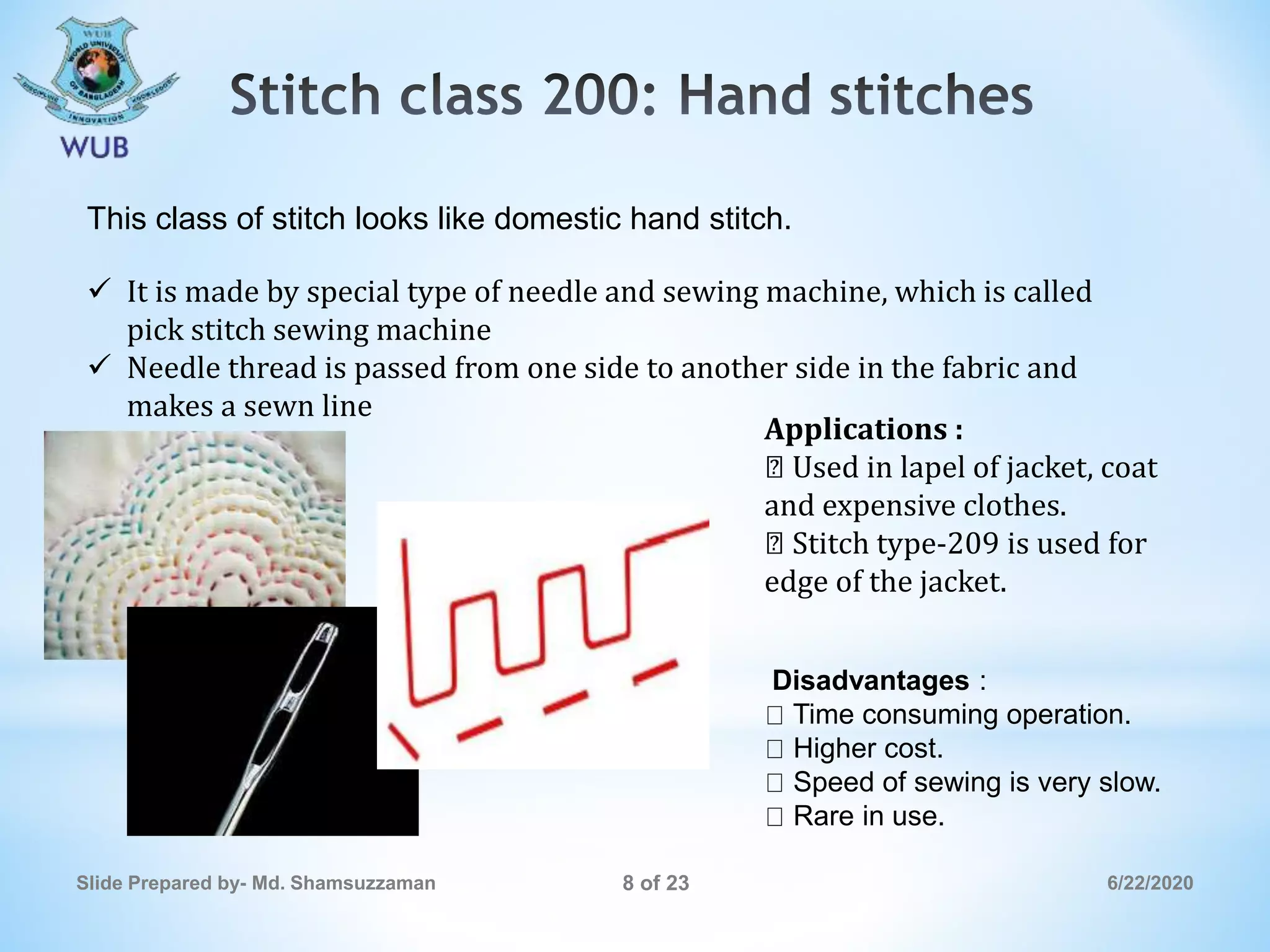 Stitch and it's classification (part 1) | PPTX