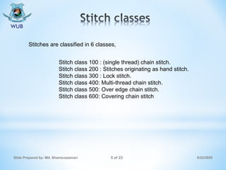 Stitch and it's classification (part 1) | PPTX