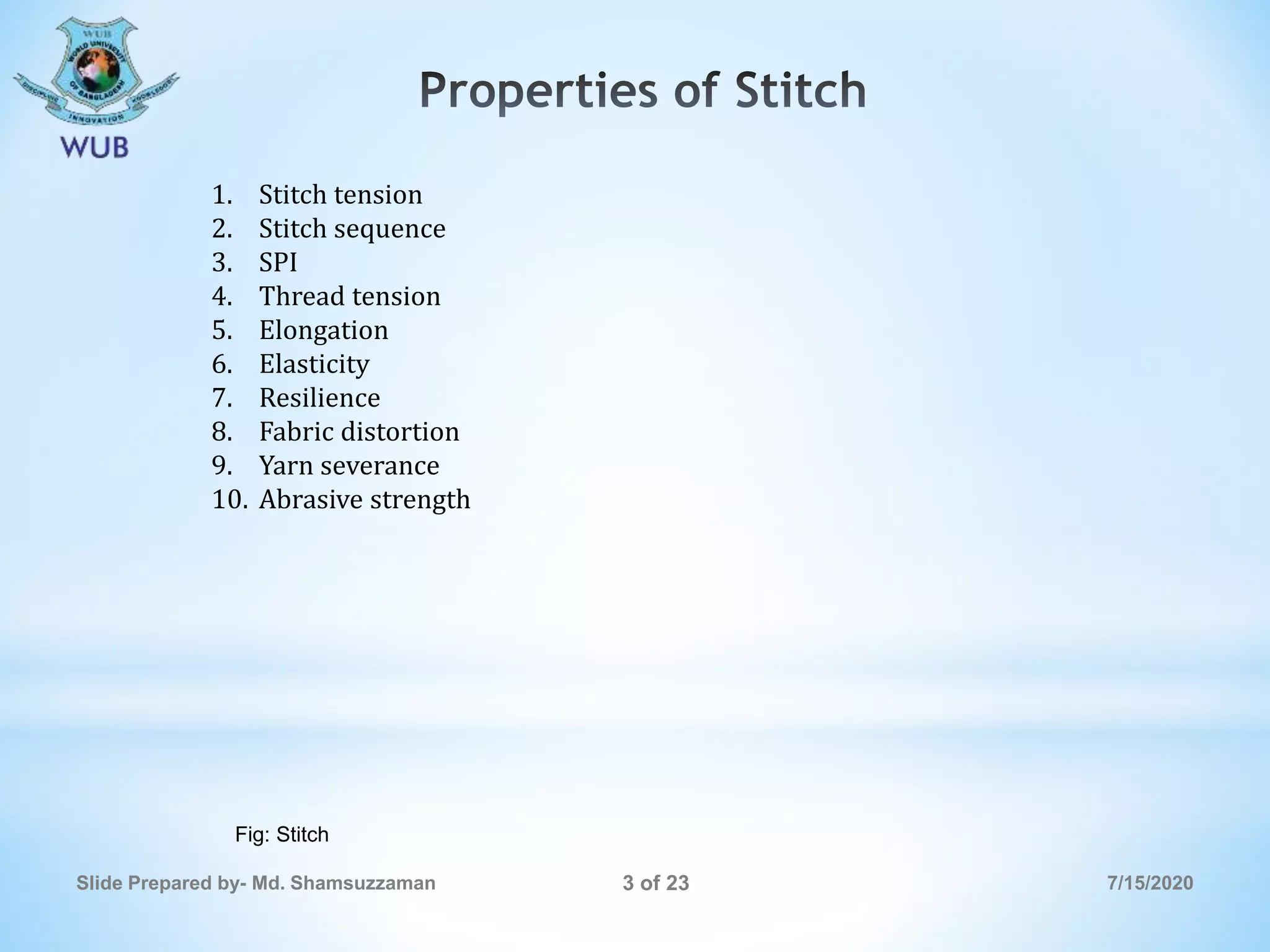 Stitch (part 2) | PPTX