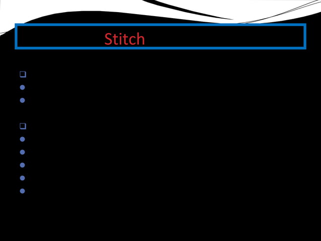 Stitch, seam ppt | PPT