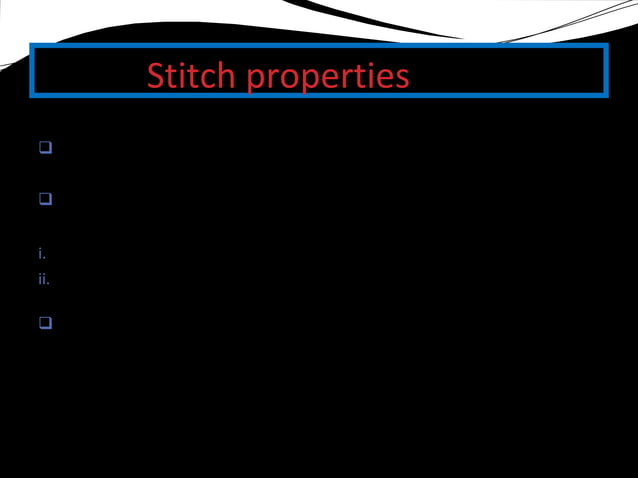 Stitch, seam ppt | PPT