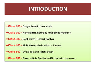 STITCH TYPE & THREAD CONSUMPTION | PPTX