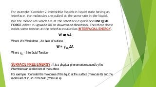 Surface and Interfacial Phenomenon | PPTX