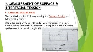 Surface and Interfacial Phenomenon | PPTX