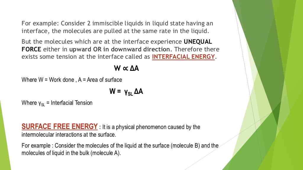 Surface and Interfacial Phenomenon | PPTX