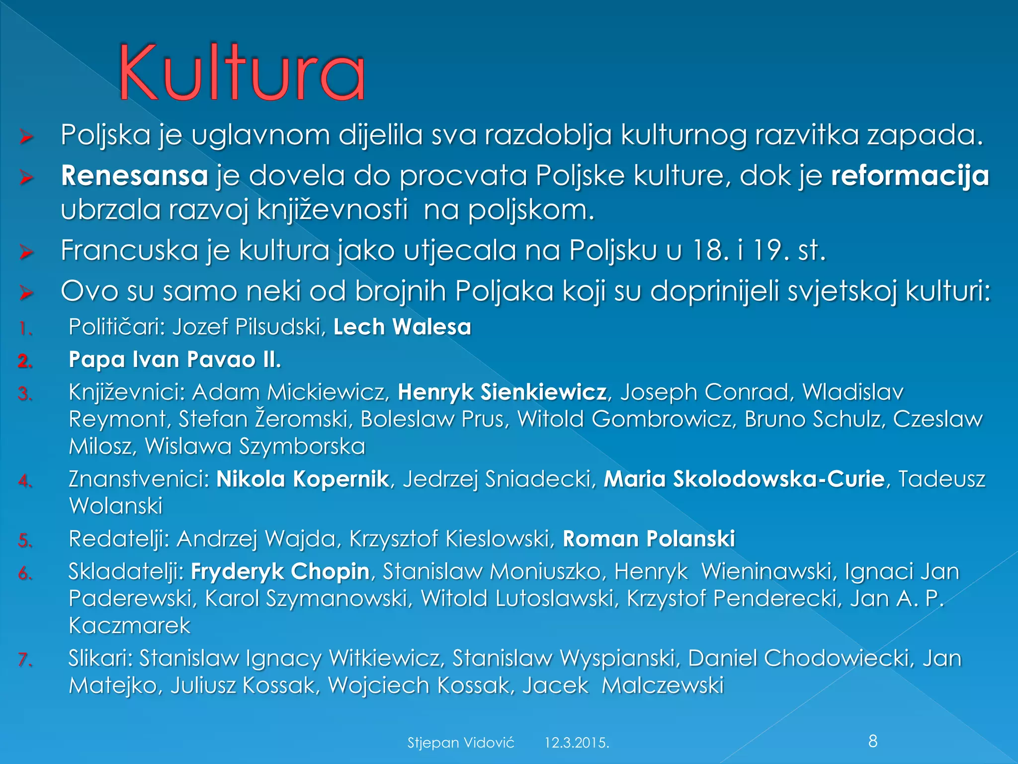 Stjepan Vidović, 7. razred - Poljska | PPTX