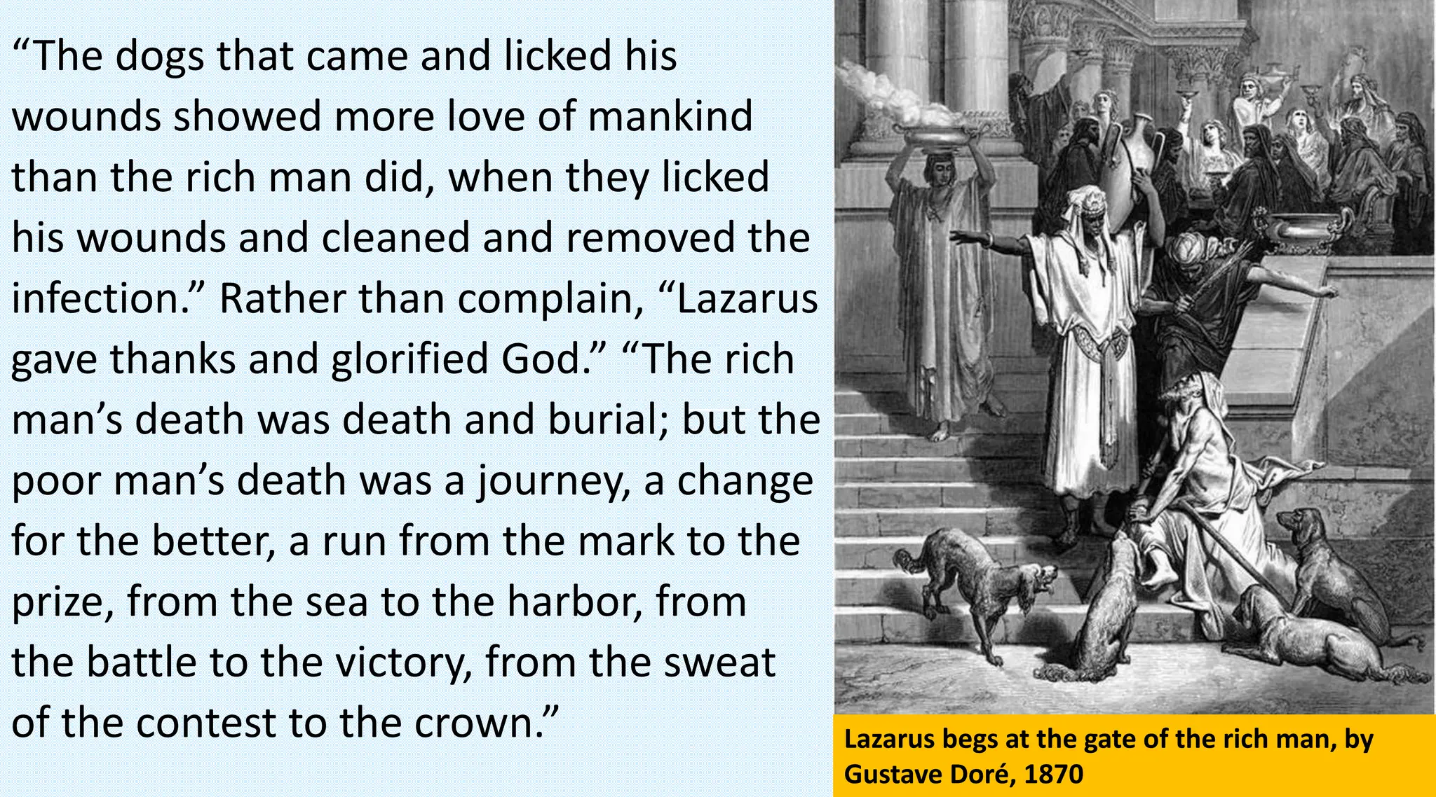 St John Chrysostom: Lazarus and the Rich Man: When Are the Poor ...