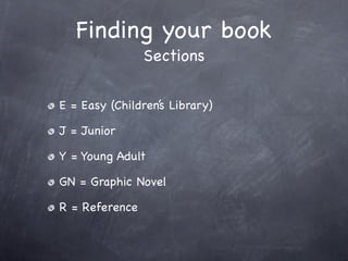 School Library Instruction | PPT