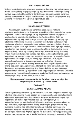 St Joseph Novena. for Fiesta Celebration docx | PDF