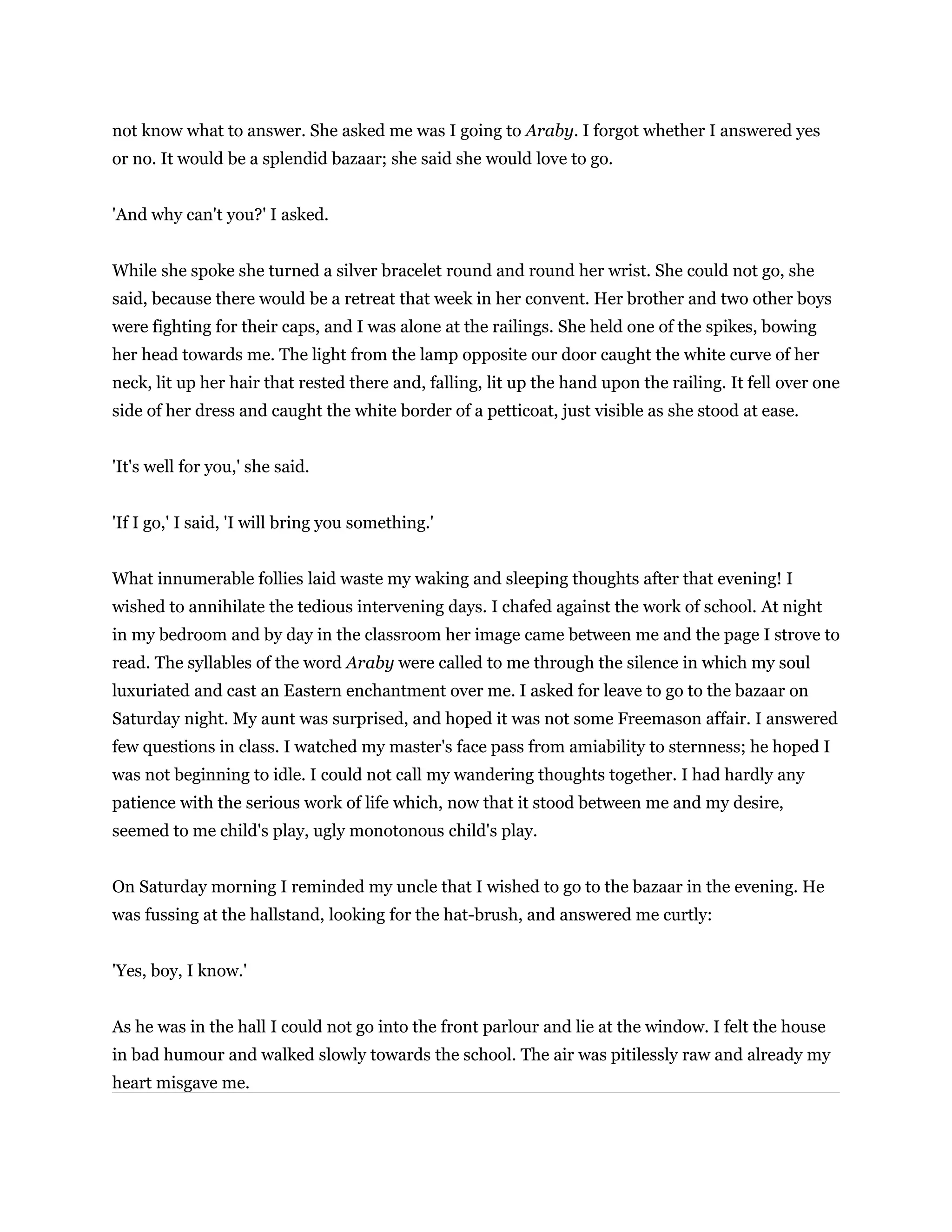 James Joyce Araby | DOC