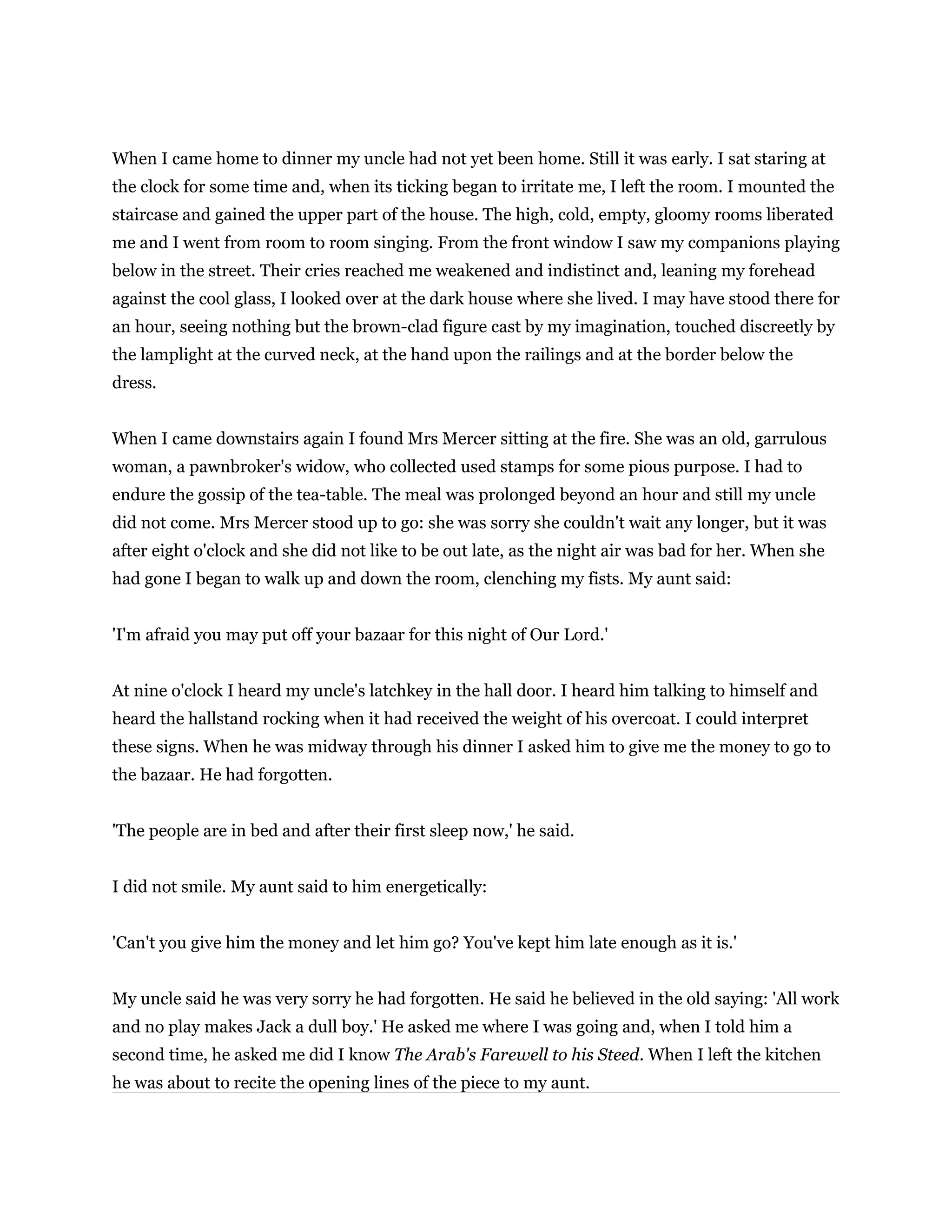 James Joyce Araby | DOC