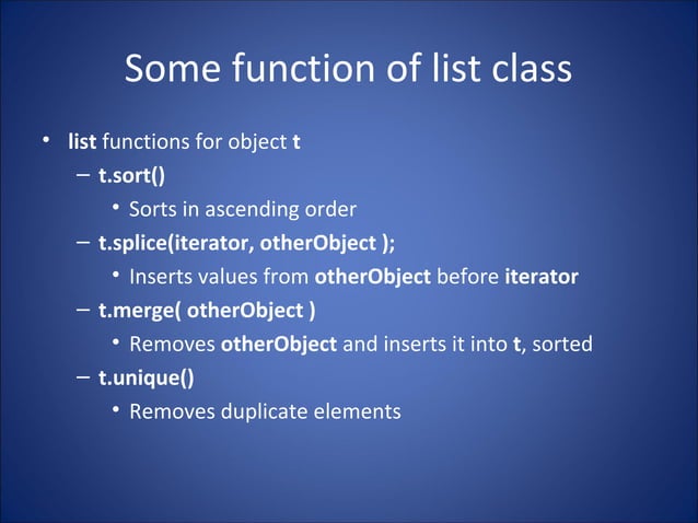 Standard Template Library Stl In C Ppt