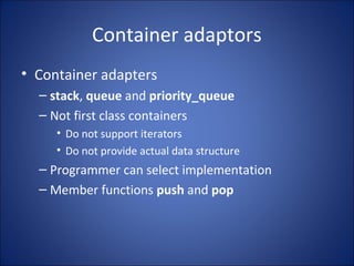 standard template library(STL) in C++ | PPT