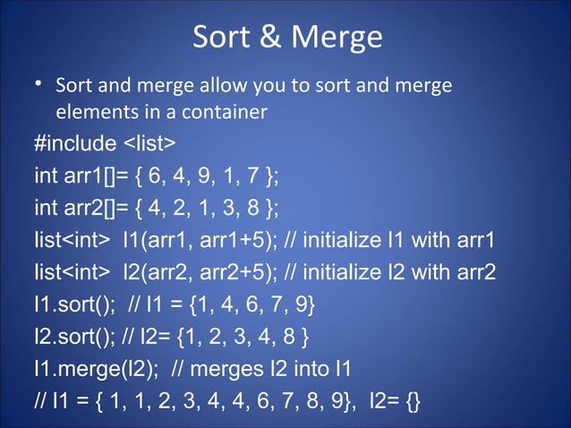 standard template library(STL) in C++ | PPT