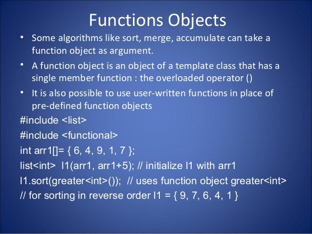 standard template library(STL) in C++