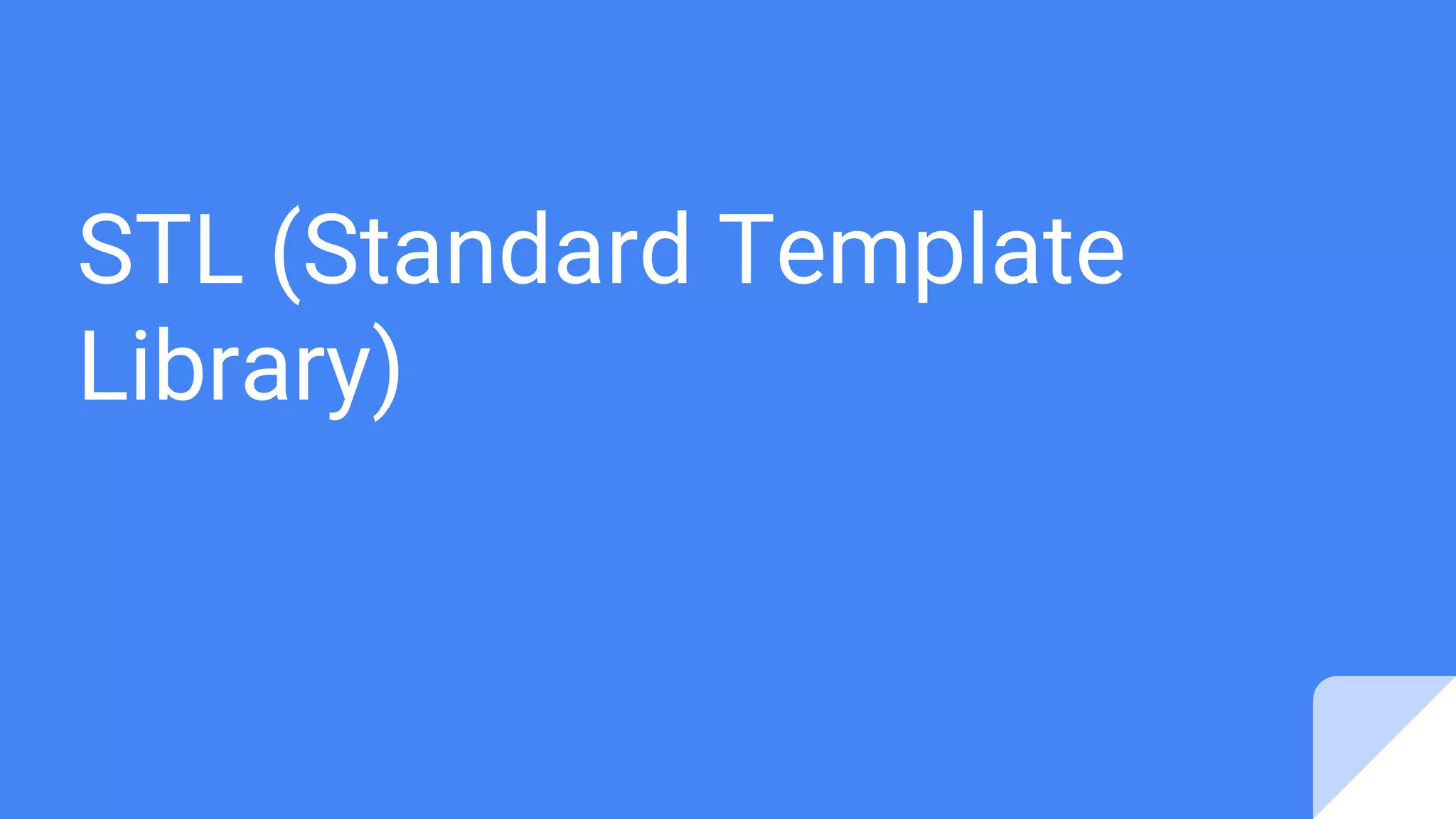 STL - Map, Set, Vector | PPT