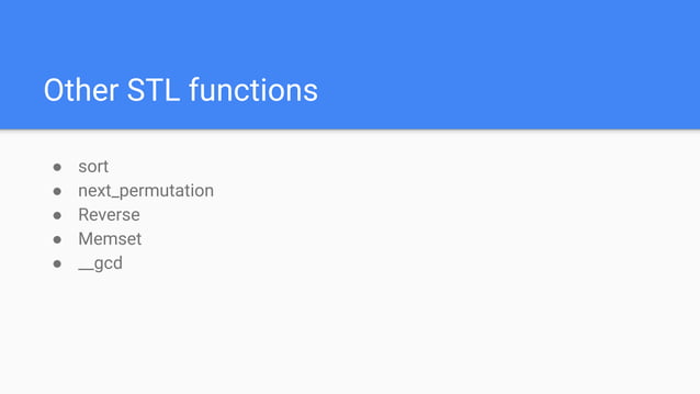 STL - Map, Set, Vector | PPTX | Programming Languages | Computing
